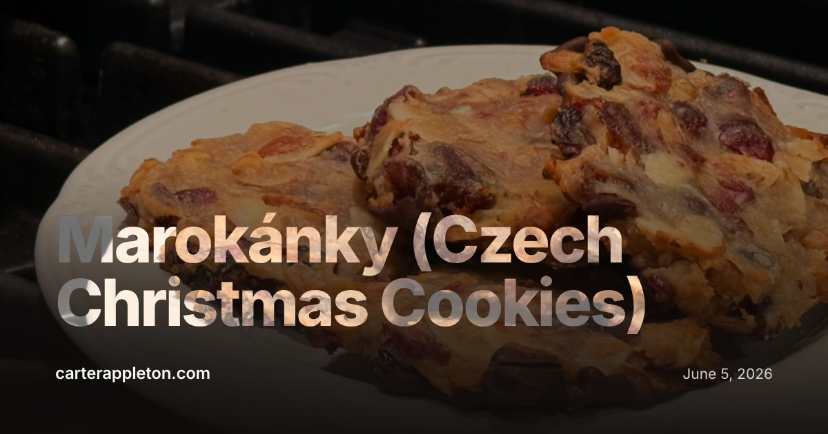 Marokánky Recipe (Czech Christmas Cookies with Chocolate Bottoms)